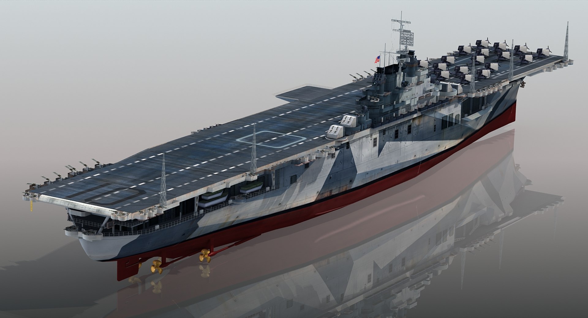 Uss yorktown cv-10 1944-1945 model - TurboSquid 1412163