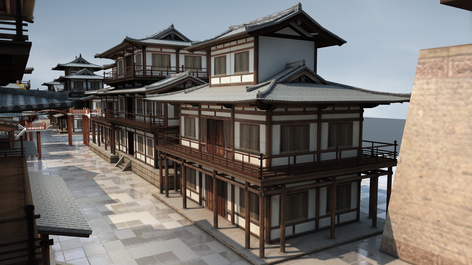 3D Japan Japanese Street - TurboSquid 1671538
