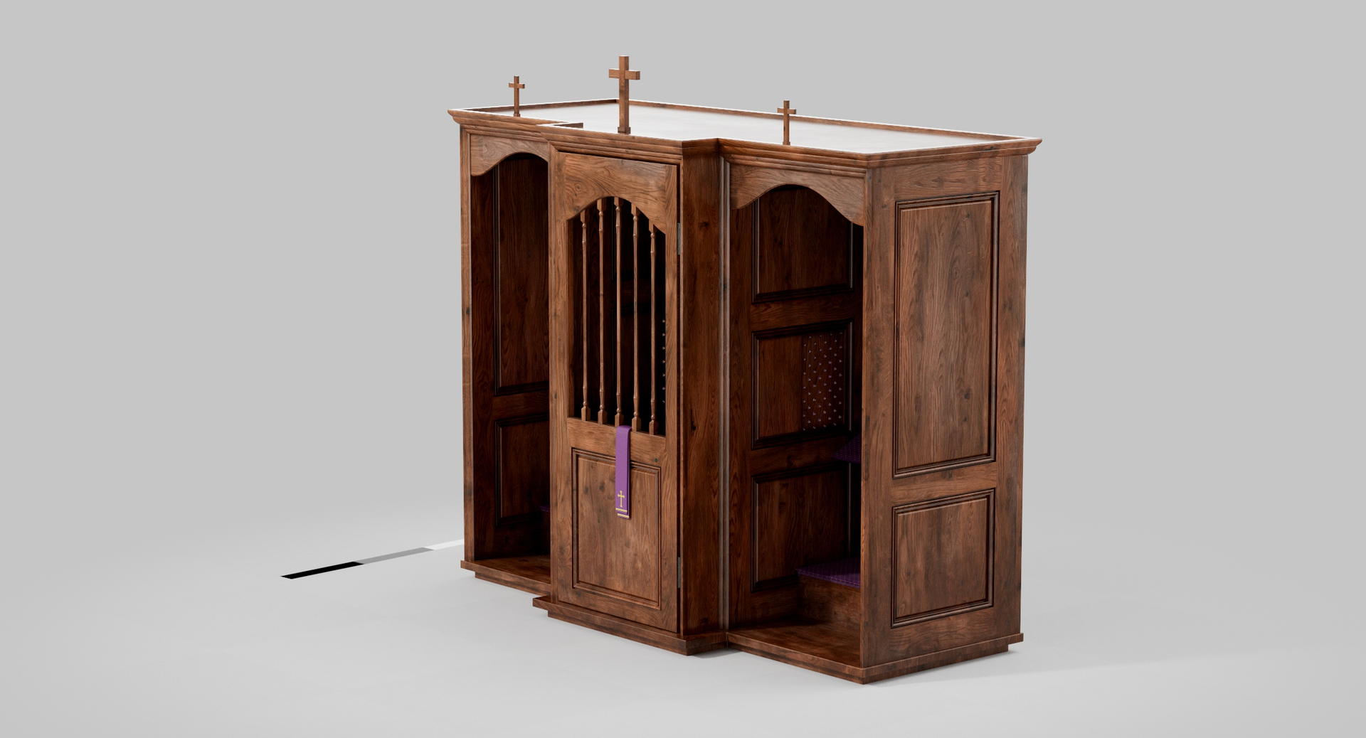 Confession Confessional 3D Model - TurboSquid 1627970