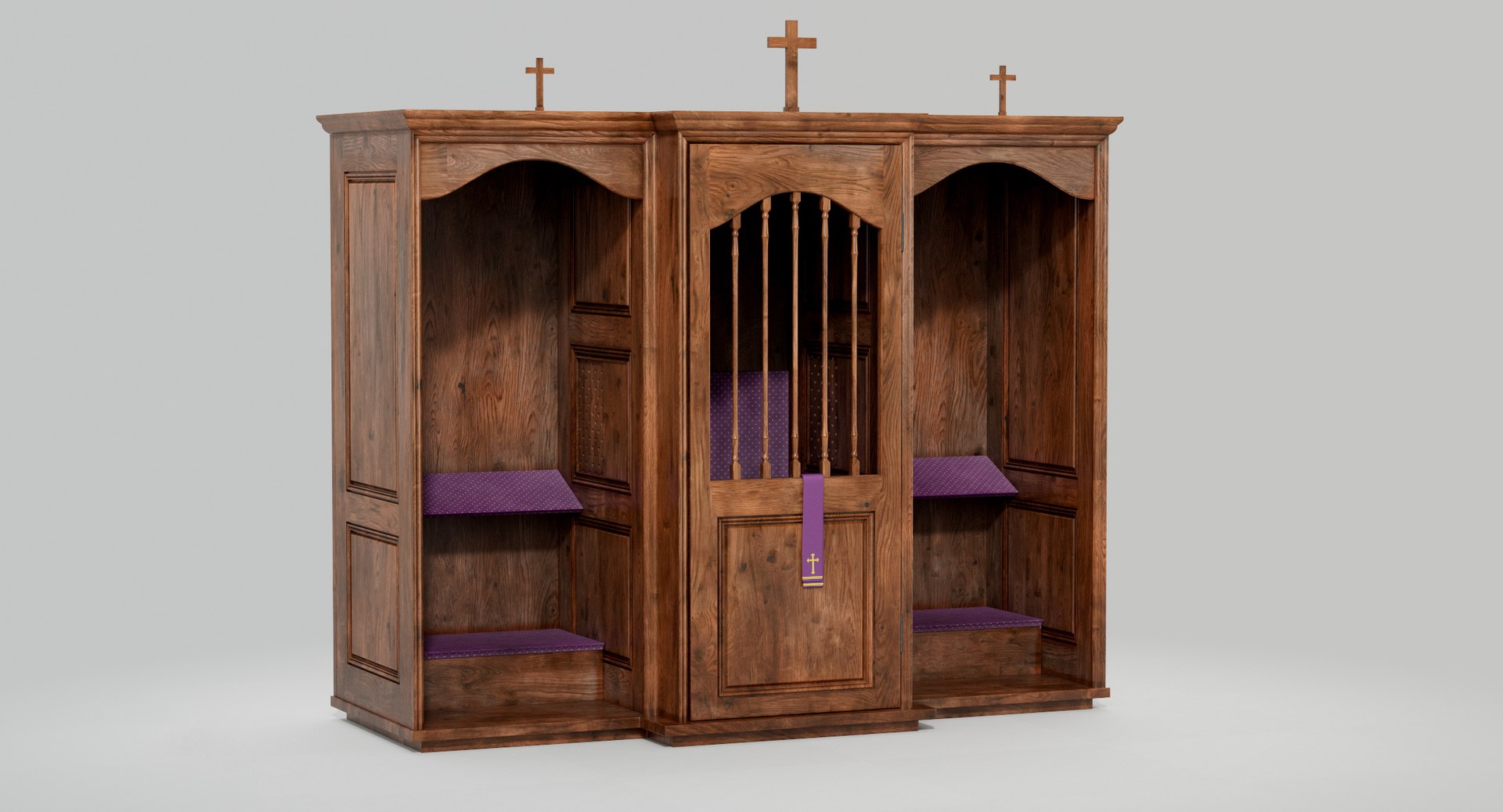 Confession Confessional 3D Model - TurboSquid 1627970