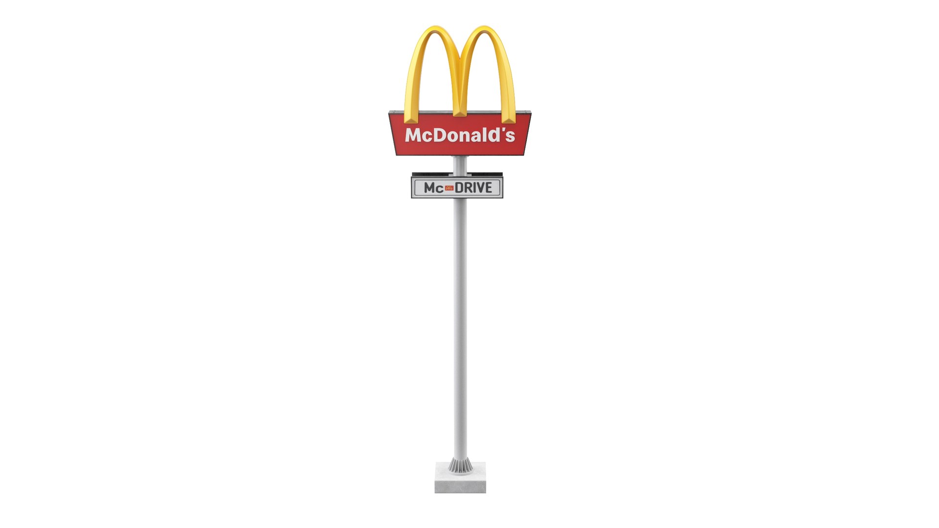 3D McDonald Sign Billboard - TurboSquid 2373198