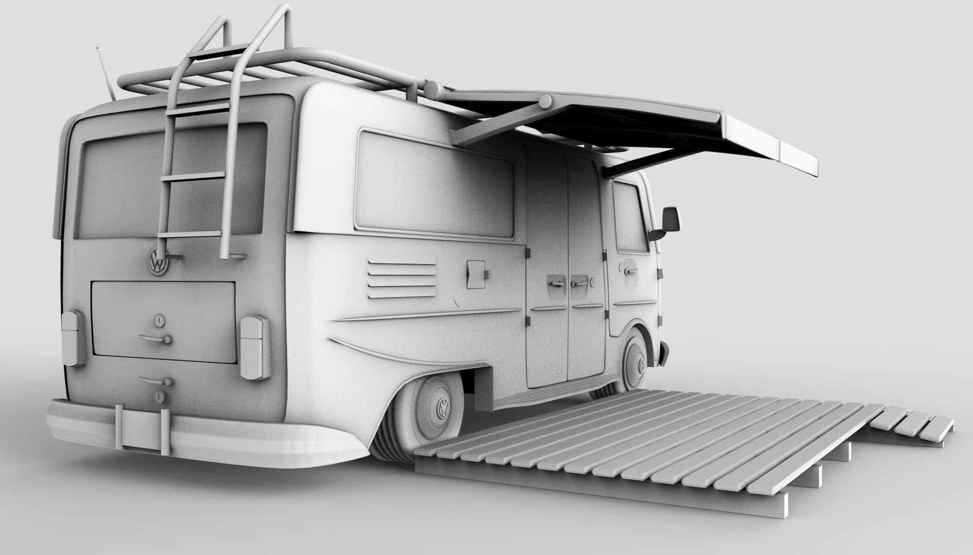 3d Camping Van Model