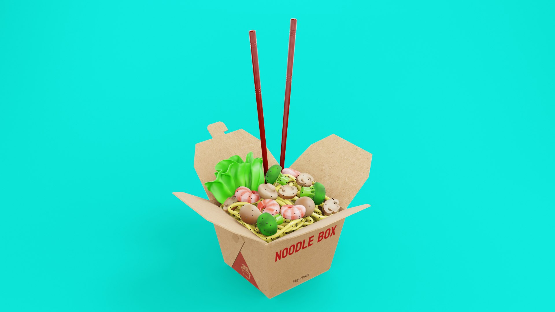 Noodle Box 3D Model - TurboSquid 2009124
