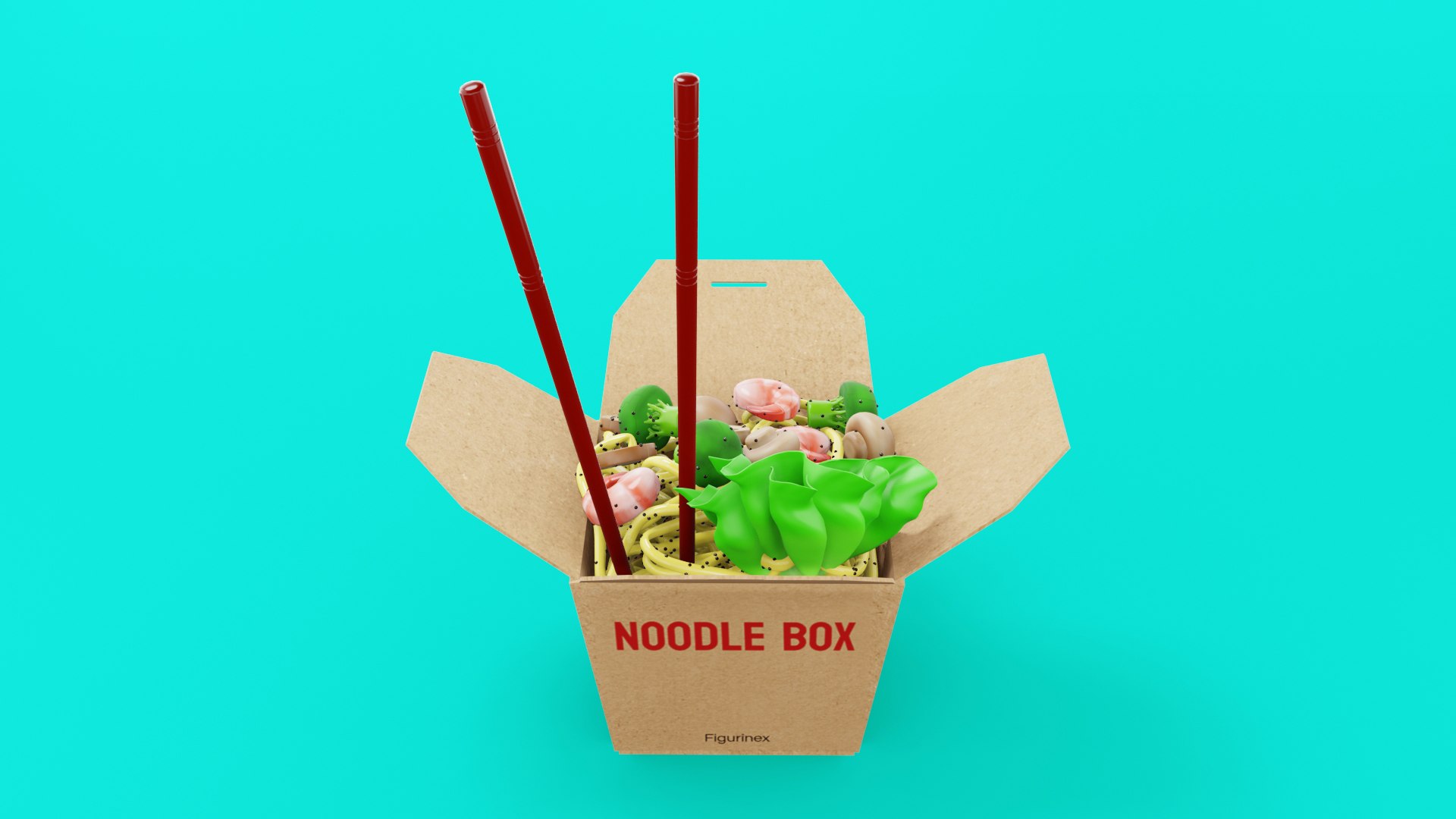 Noodle Box 3D Model - TurboSquid 2009124