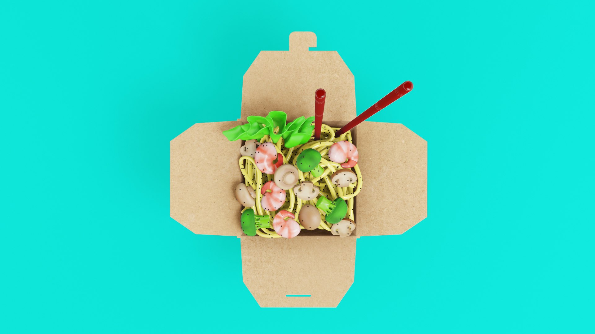 Noodle Box 3D Model - TurboSquid 2009124