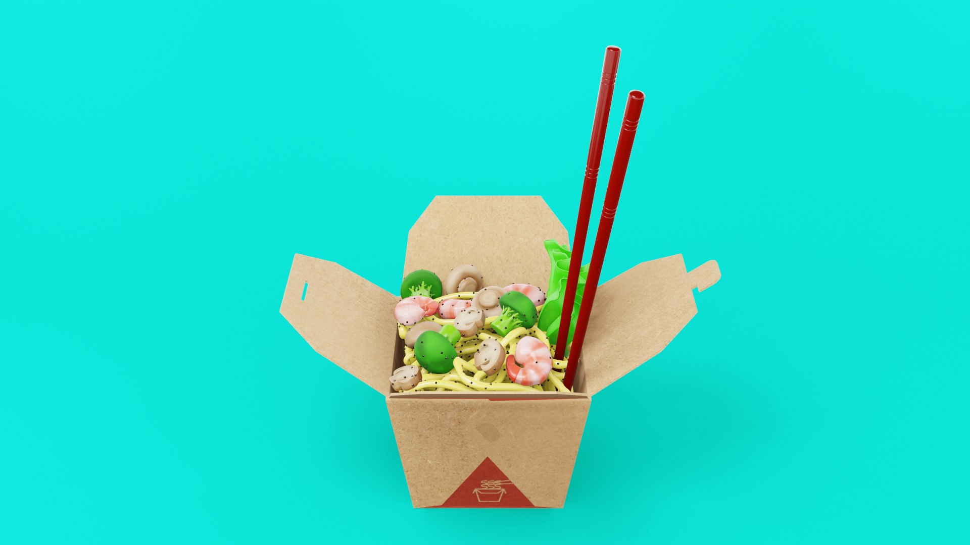 Noodle Box 3D Model - TurboSquid 2009124