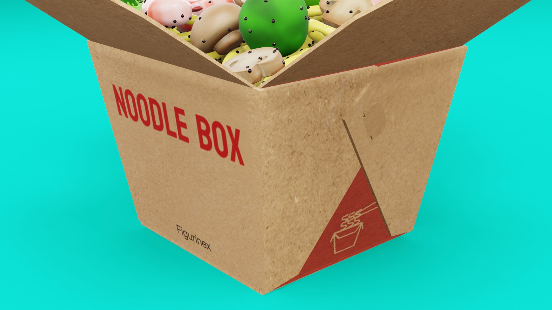 Noodle Box 3D Model - TurboSquid 2009124
