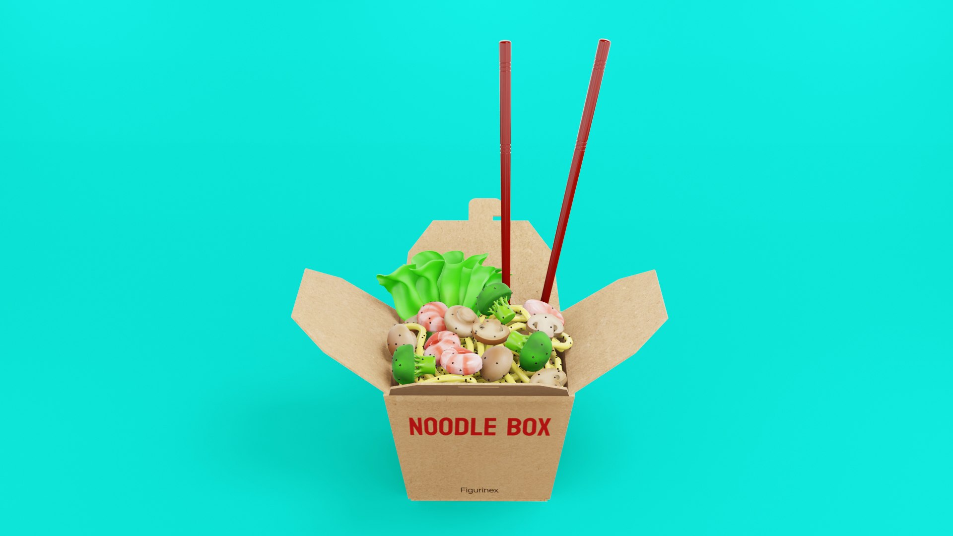 Noodle Box 3D Model - TurboSquid 2009124