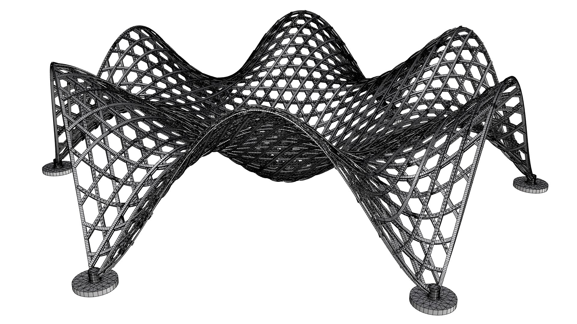 Elastic GridShell Structures Set 3D Model - TurboSquid 2351612