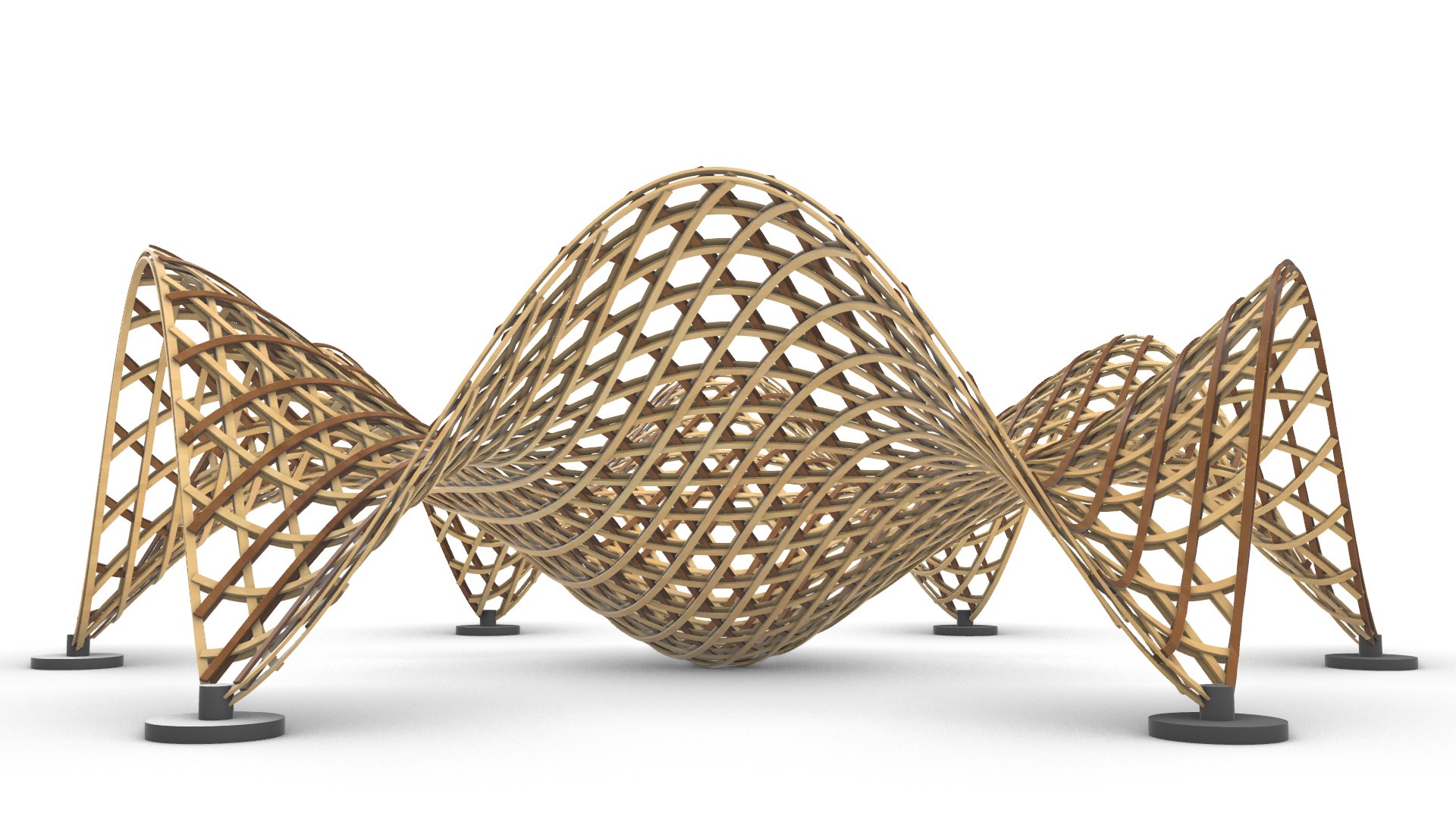 Elastic GridShell Structures Set 3D Model - TurboSquid 2351612