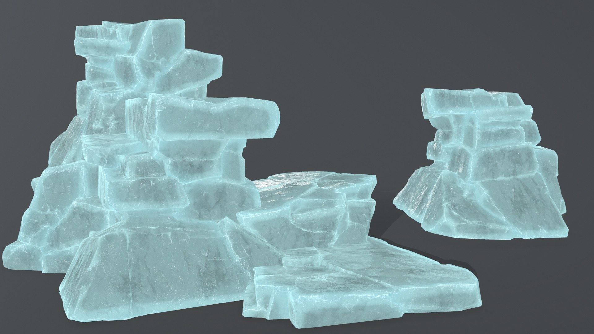 Iceberg Set 3D Model - TurboSquid 1843886