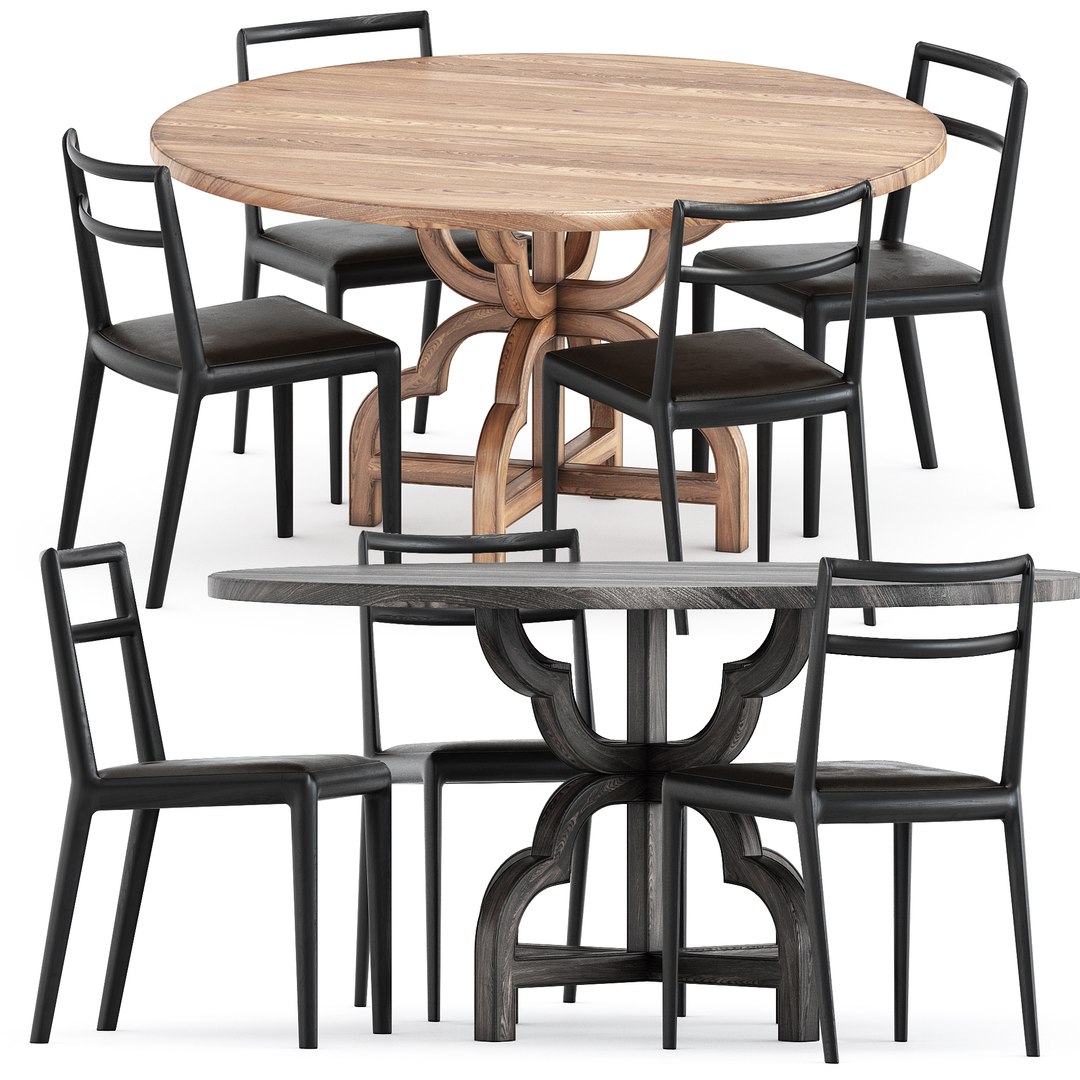 3D Straight Back Chair And Structural Table Model - TurboSquid 1998948