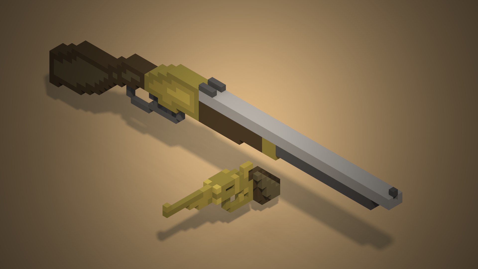 Voxel Guns Model - TurboSquid 1720786