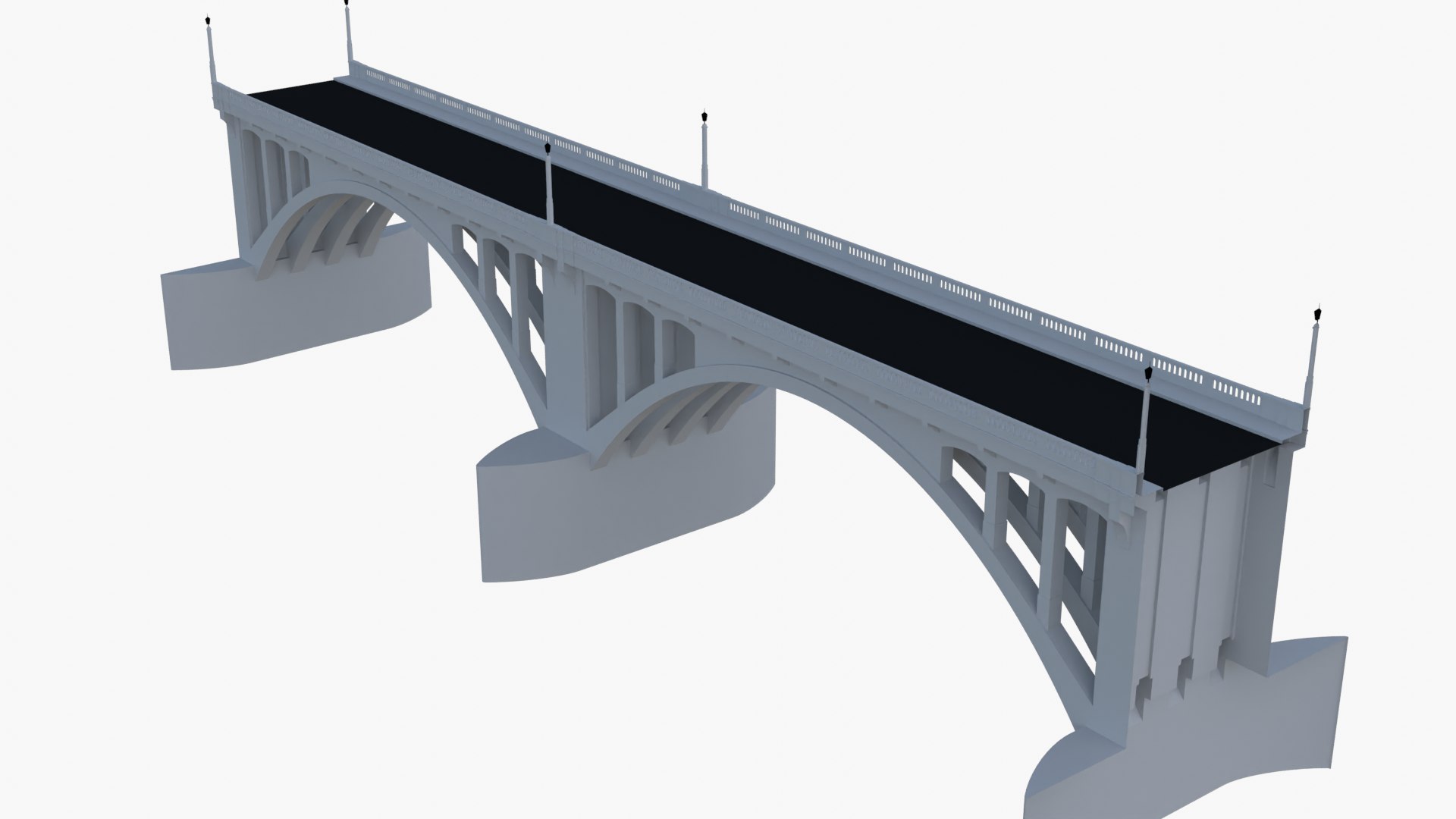 Concrete bridge 3D model - TurboSquid 1953472