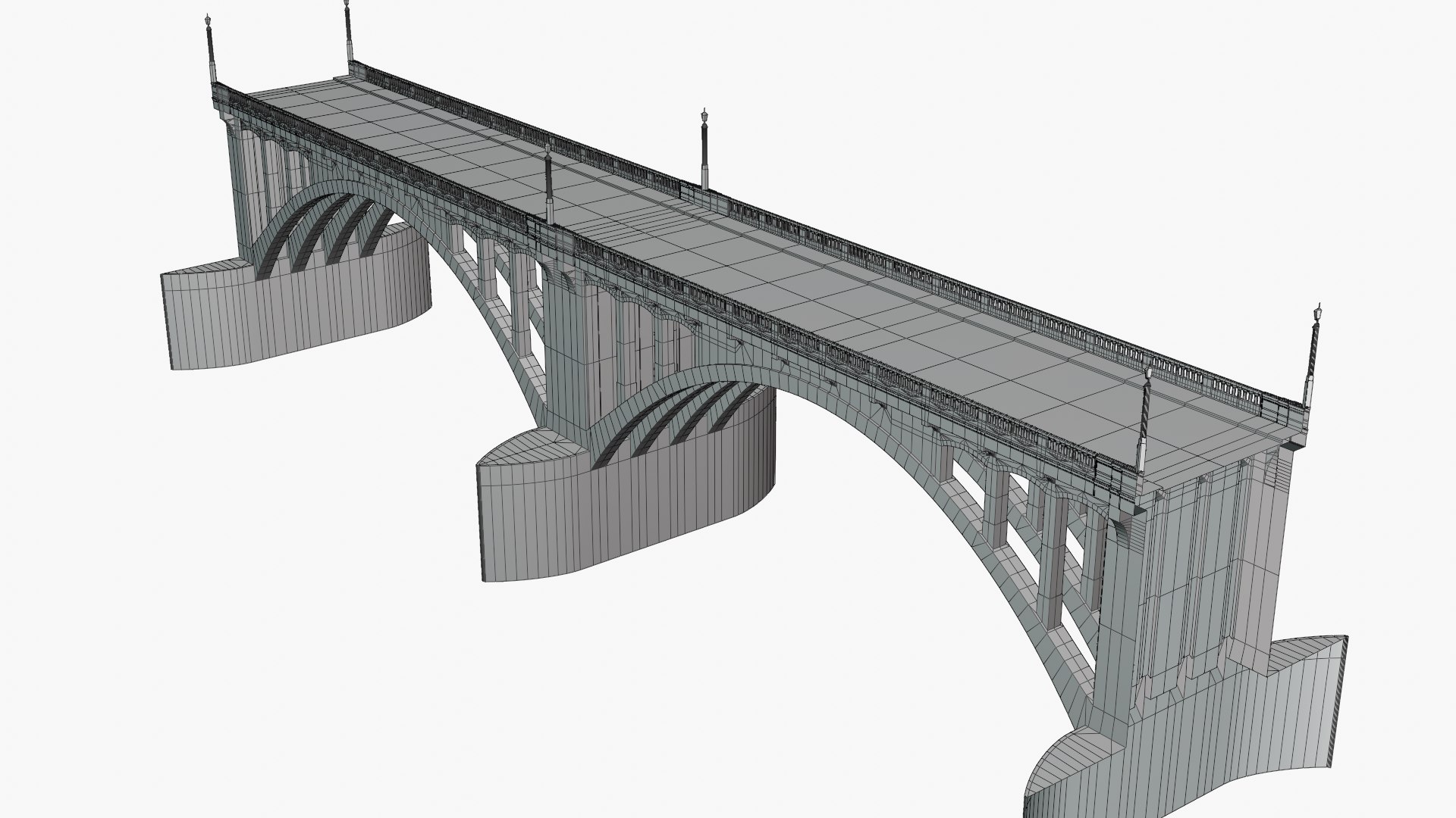 Concrete bridge 3D model - TurboSquid 1953472