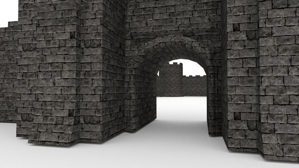 low-poly medieval 3d model