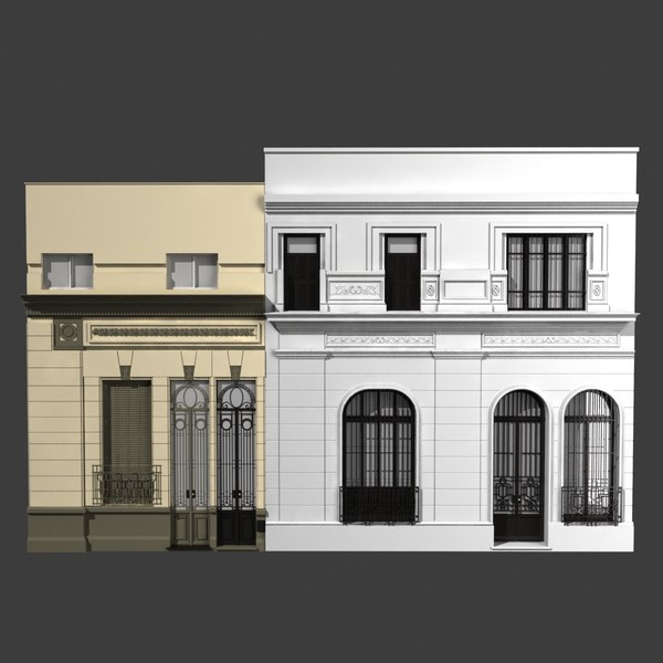 building facade classic buenos 3d model