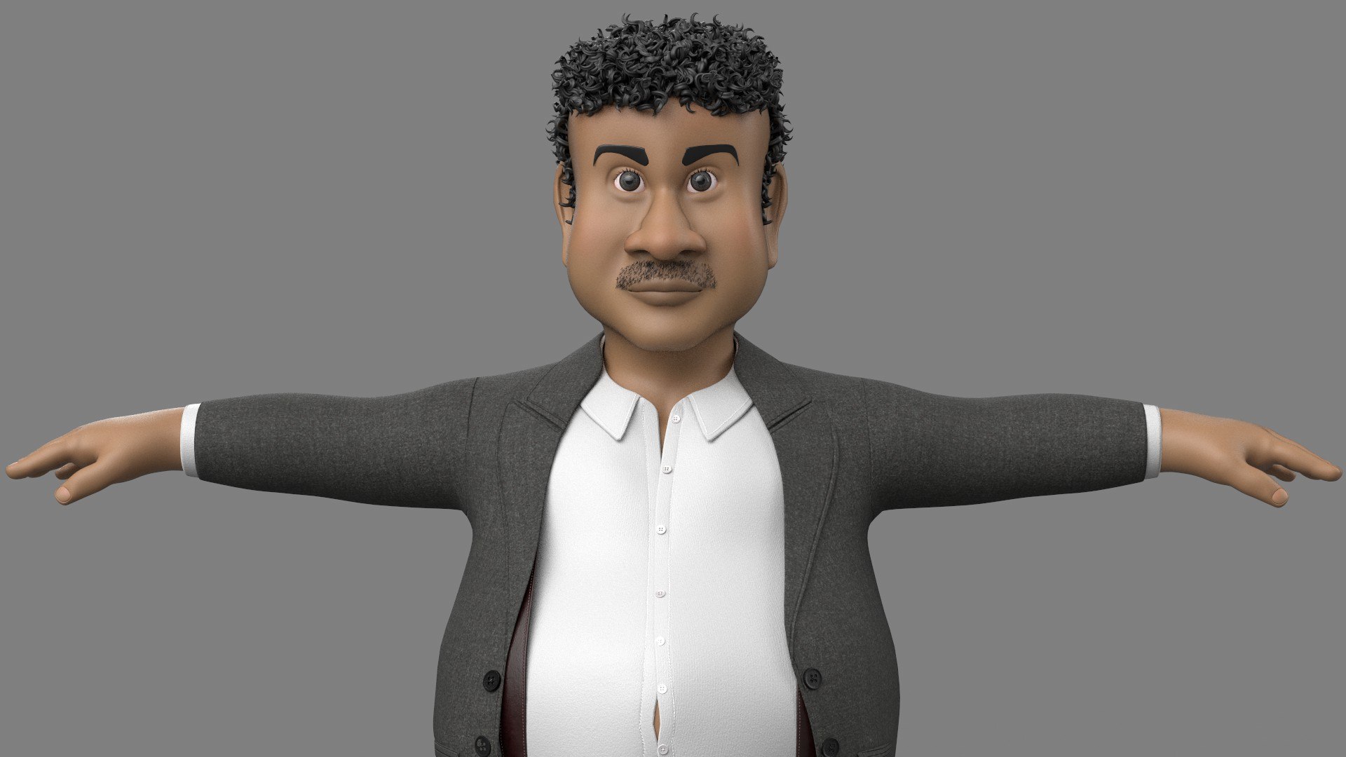 Cartoon Character DETECTIVE Without Rig 3D - TurboSquid 2274531
