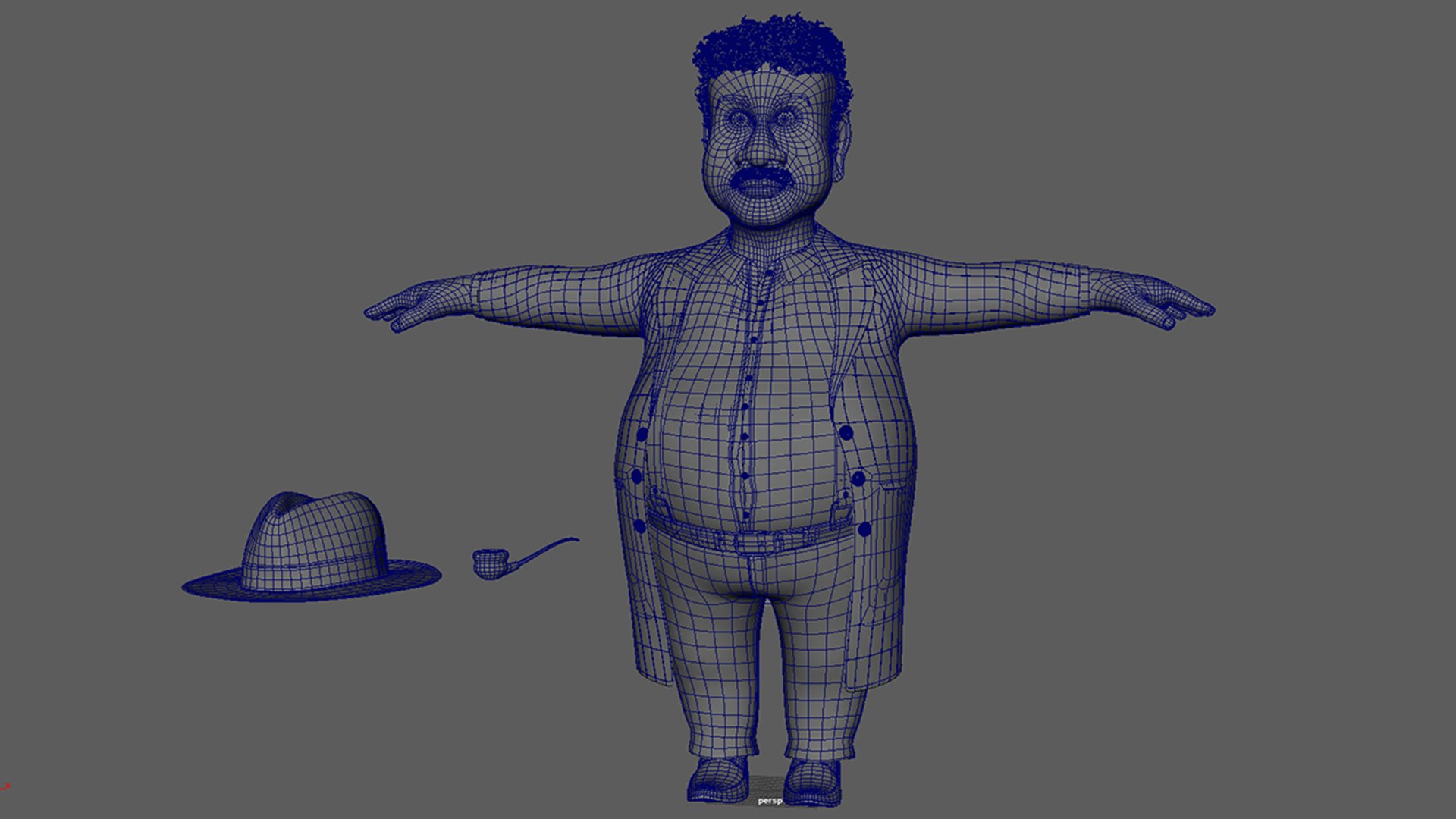 Cartoon Character DETECTIVE Without Rig 3D - TurboSquid 2274531