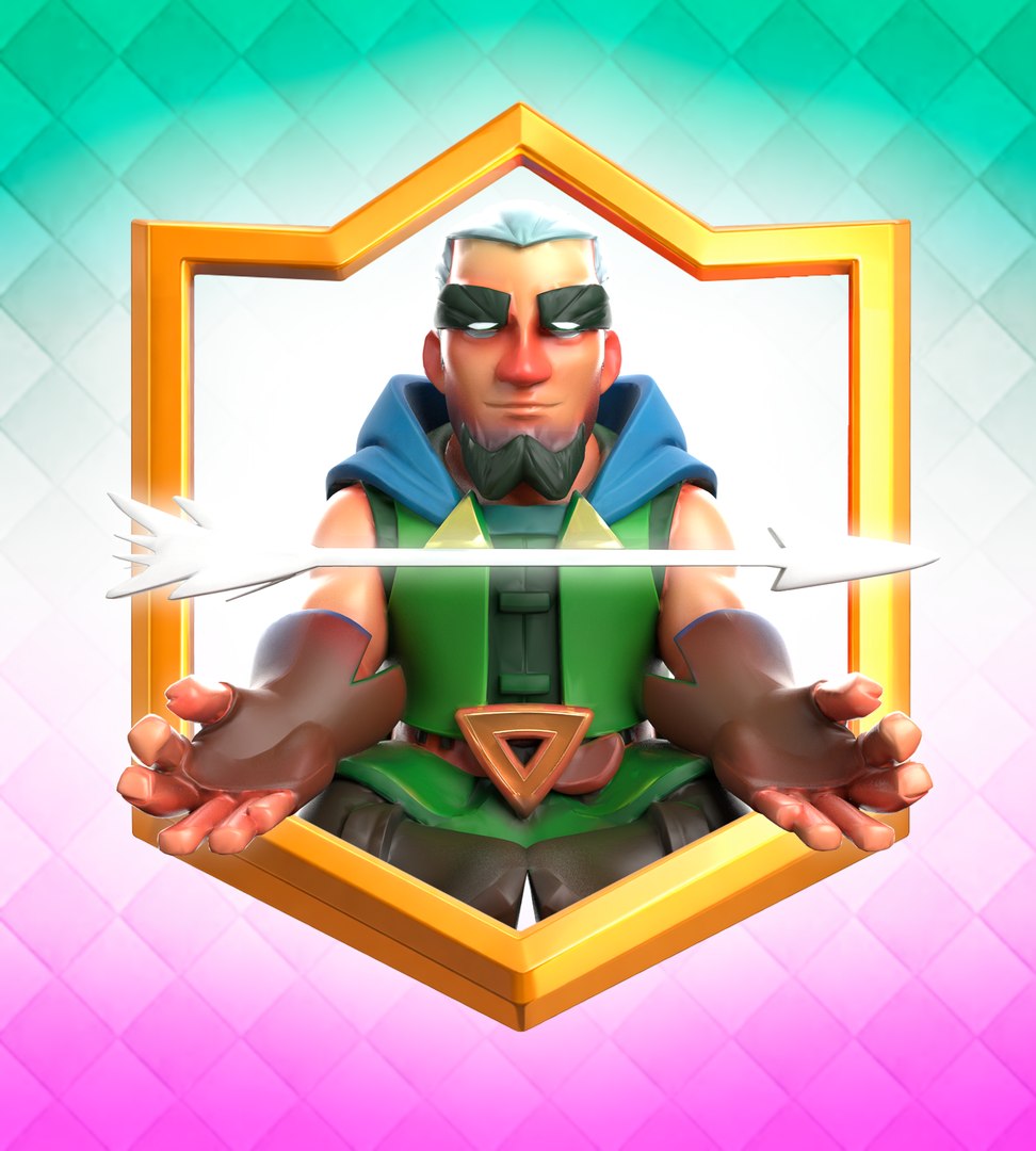 modelo 3d Carta de arquero mágico de Clash Royale - TurboSquid 2510100