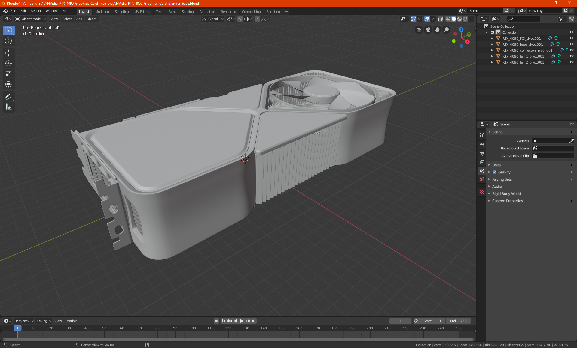 NVidia RTX 4090 Graphics Card model - TurboSquid 1994216