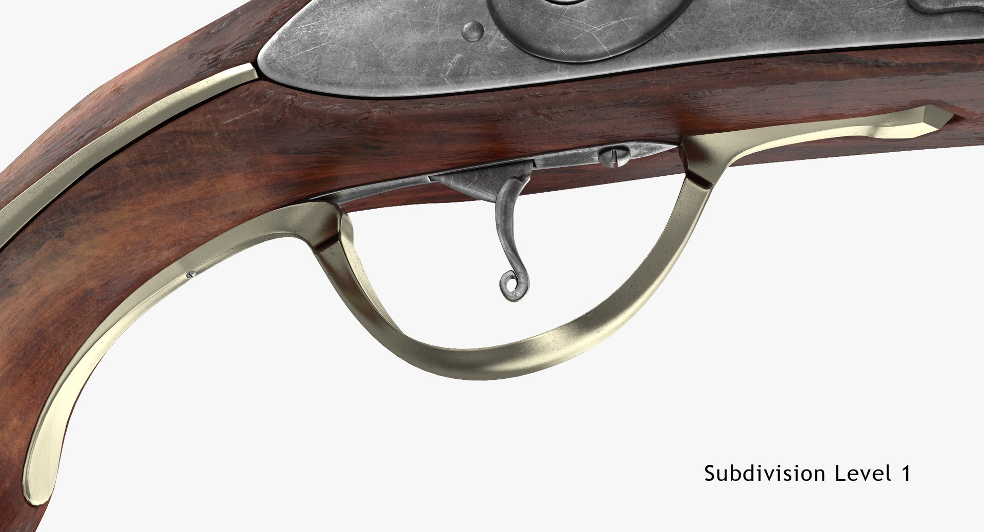 Flintlock pistol 3D model - TurboSquid 1057562