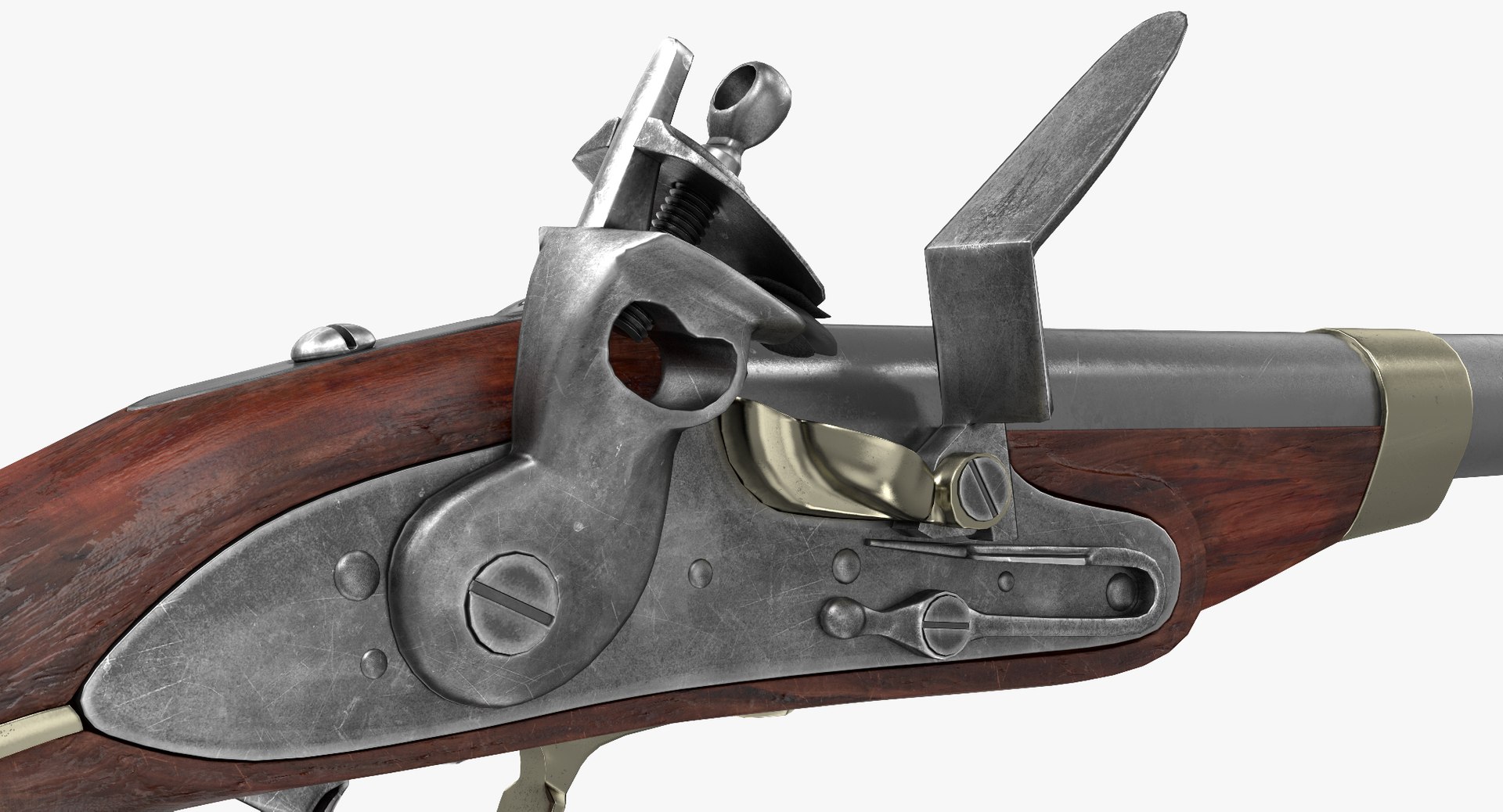 Flintlock pistol 3D model - TurboSquid 1057562