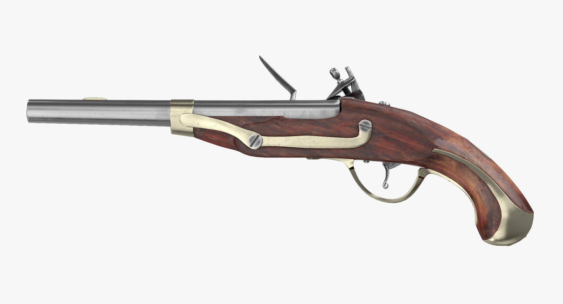 Flintlock Pistol 3D Model - TurboSquid 1057562