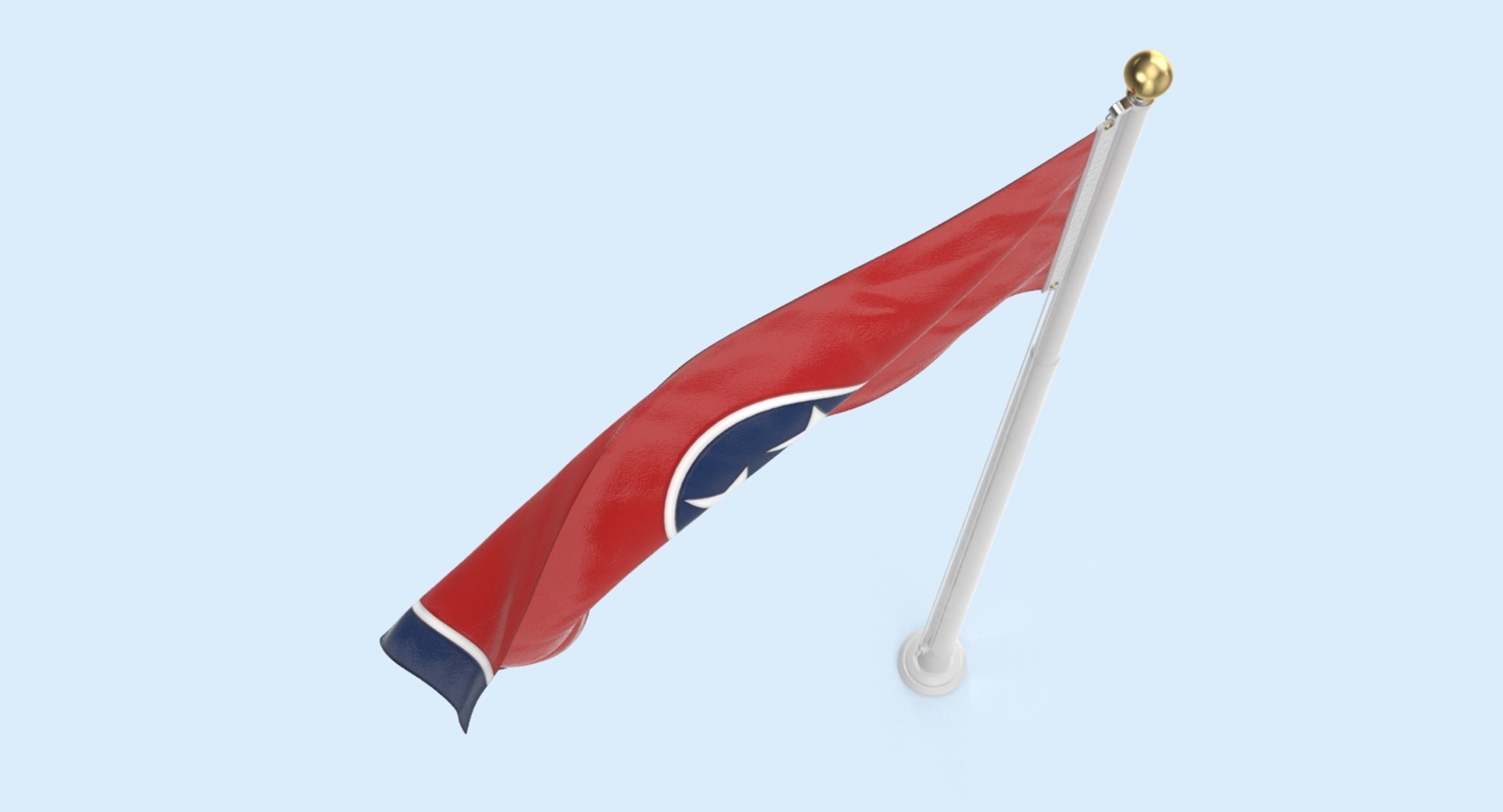 3d model of state-flags---tennessee