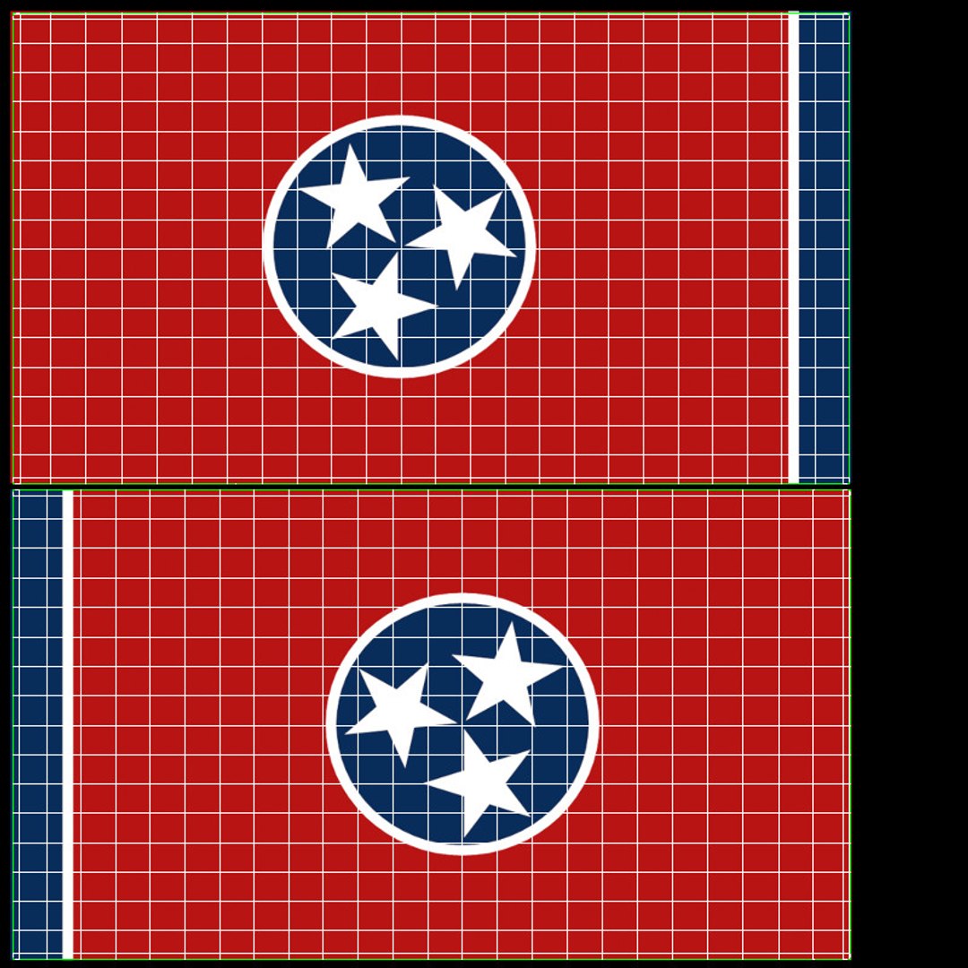 3d model of state-flags---tennessee
