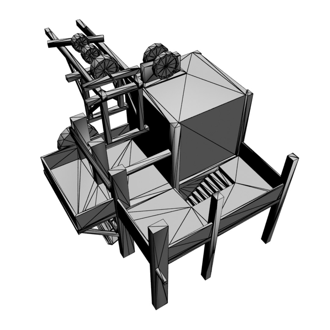 Ready Elevator Mines 3d 3ds