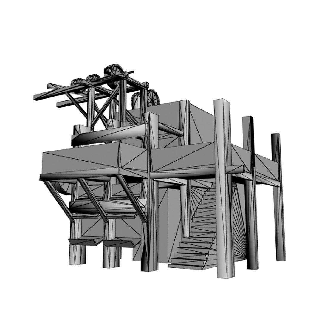 Ready Elevator Mines 3d 3ds