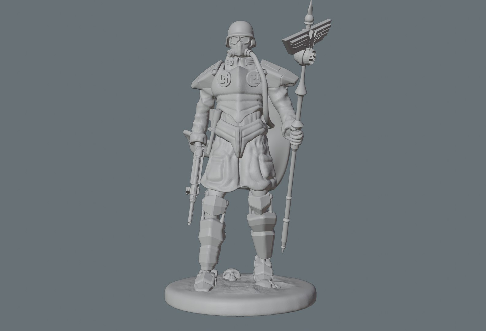 3D Model Assault Standard-bearer Of The 9th Reich 3D Print - TurboSquid ...