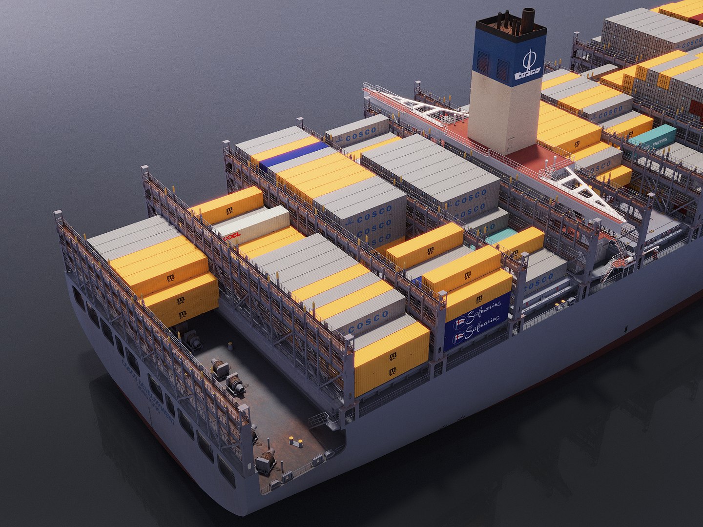 Cosco Container Ship 3D Model - TurboSquid 1970145