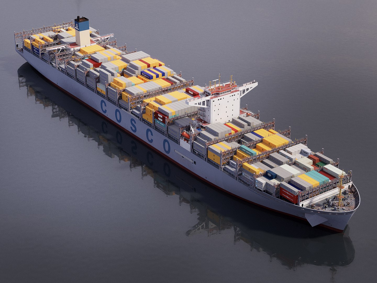 Cosco Container Ship 3D Model - TurboSquid 1970145