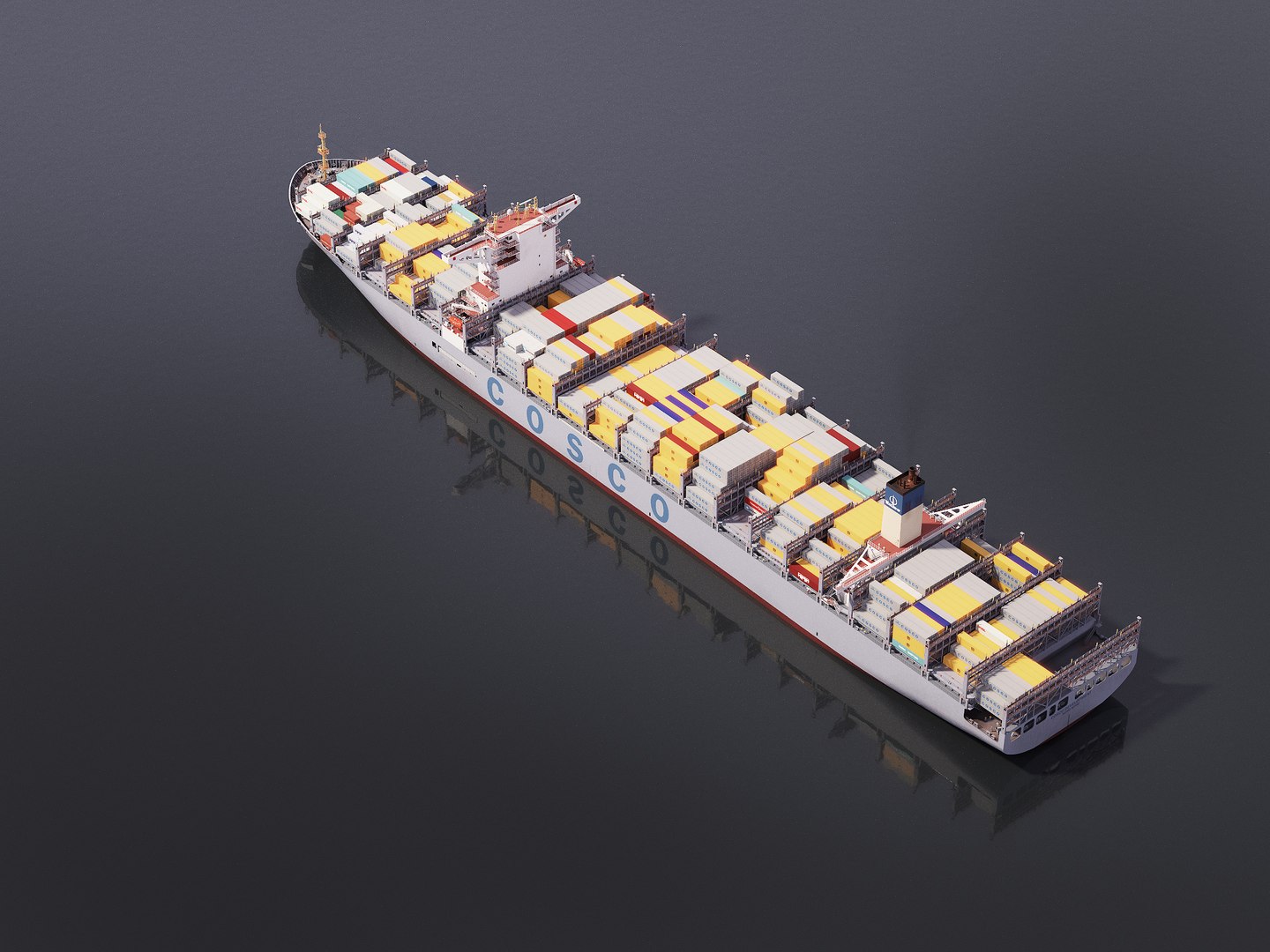 Cosco Container Ship 3D Model - TurboSquid 1970145