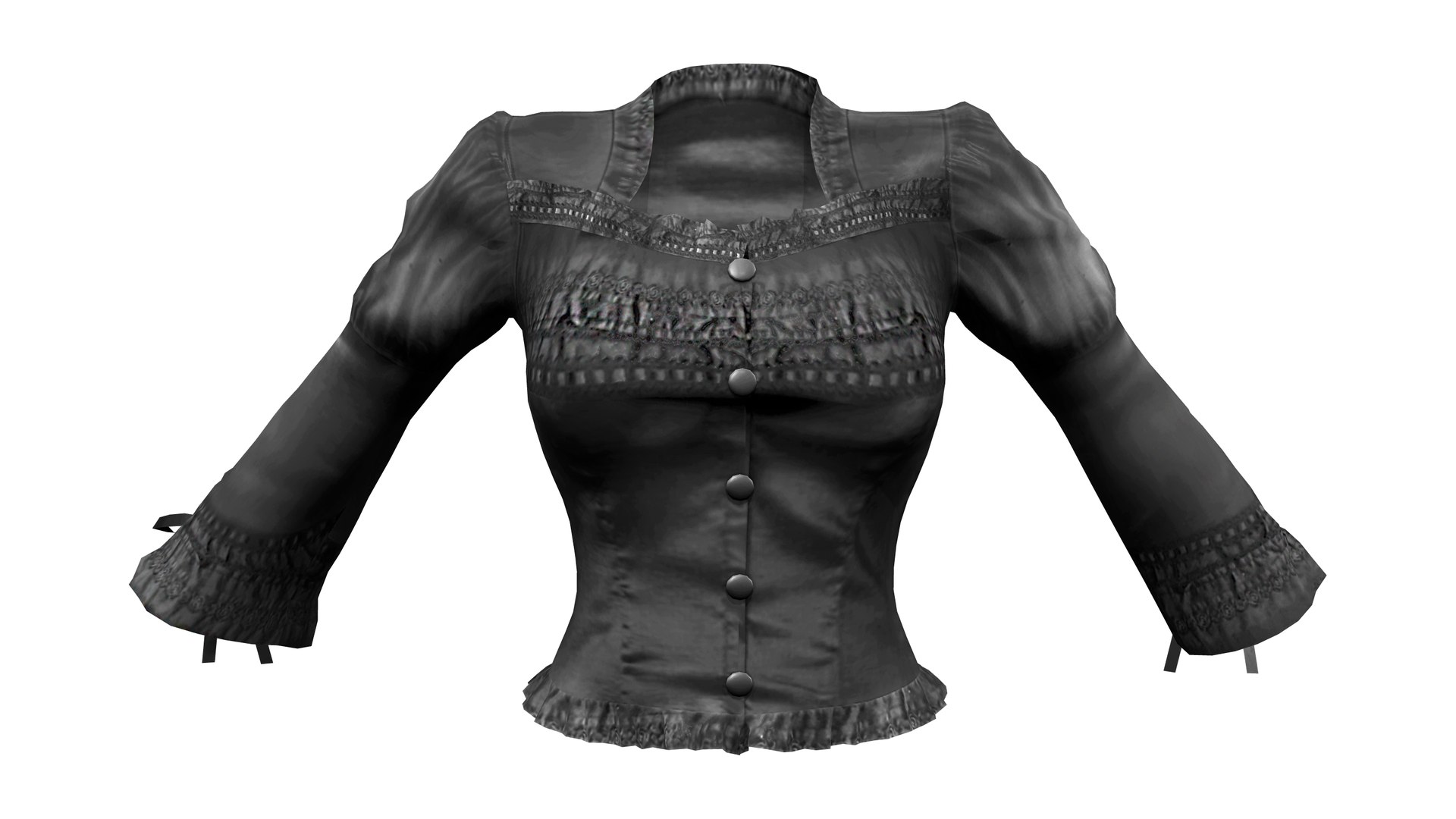 Steampunk Blouse 3D - TurboSquid 1848167