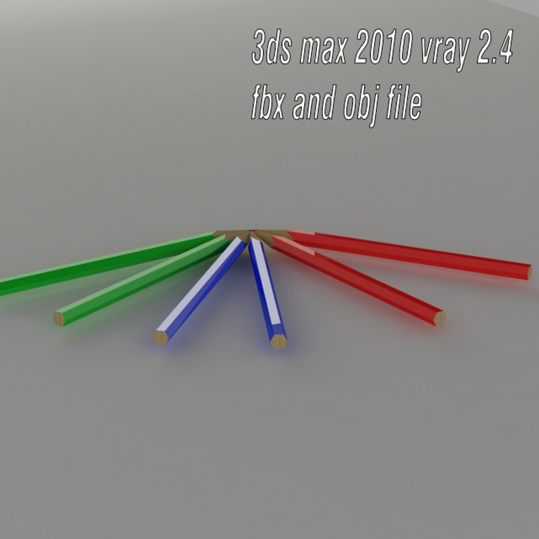 Free 3D Colored Pencil Model - TurboSquid 1257602