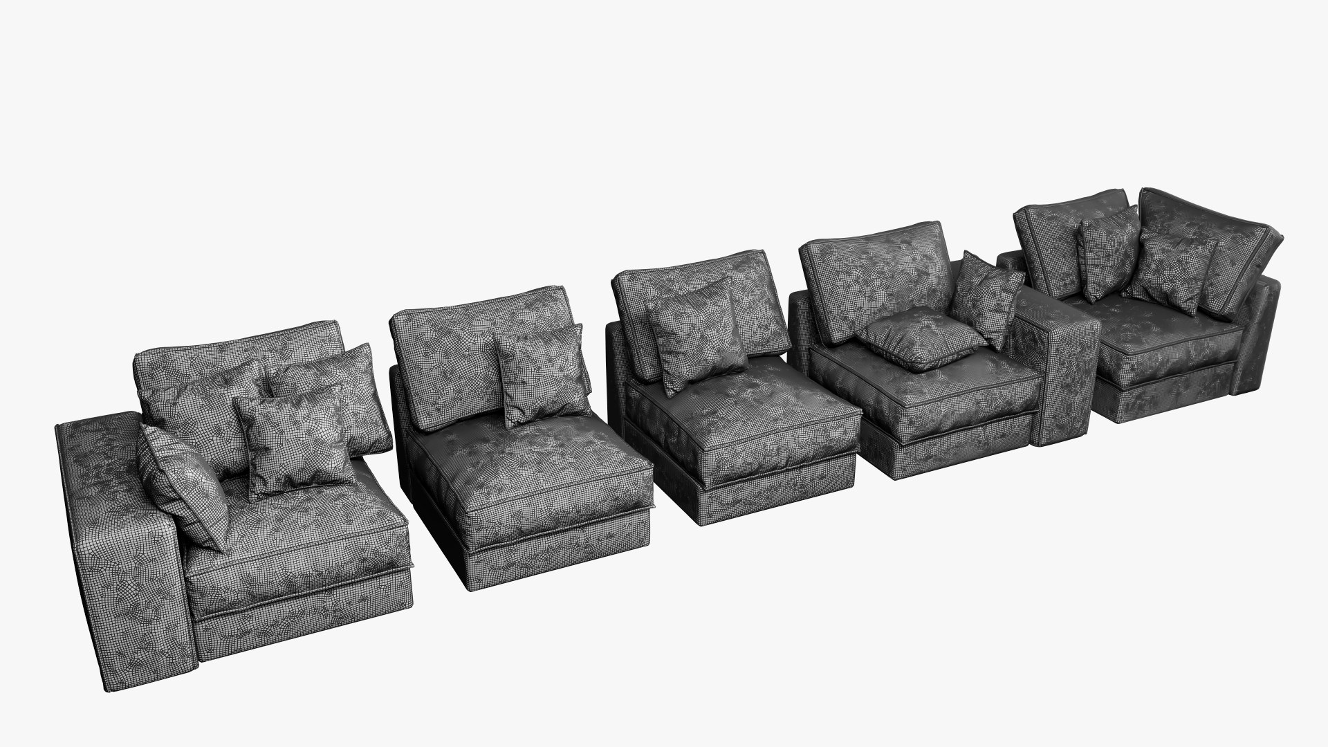 Fabric Sofa Set 01 By Piaw 3D Model - TurboSquid 2204011