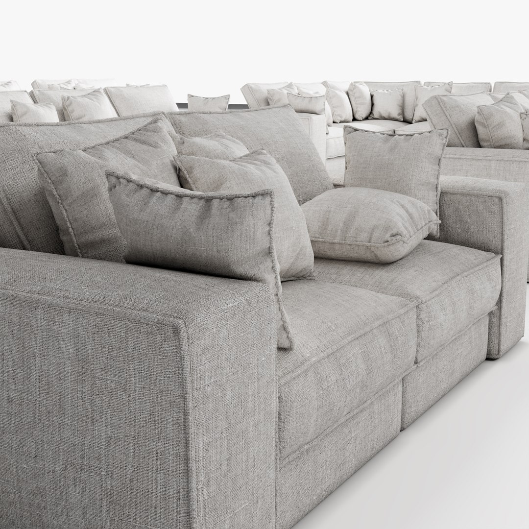 Fabric Sofa Set 01 By Piaw 3D Model - TurboSquid 2204011