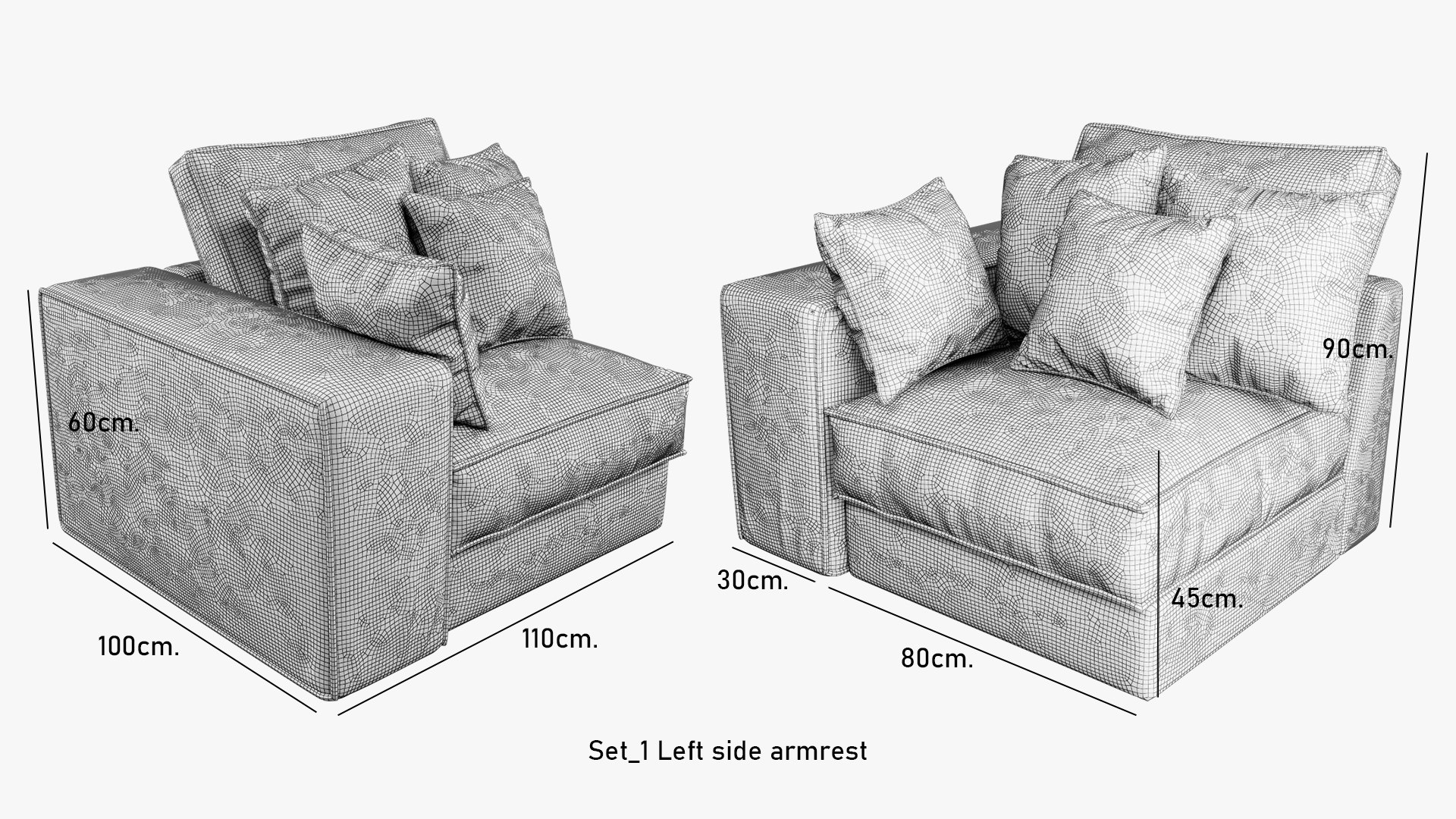 Fabric Sofa Set 01 By Piaw 3D Model - TurboSquid 2204011