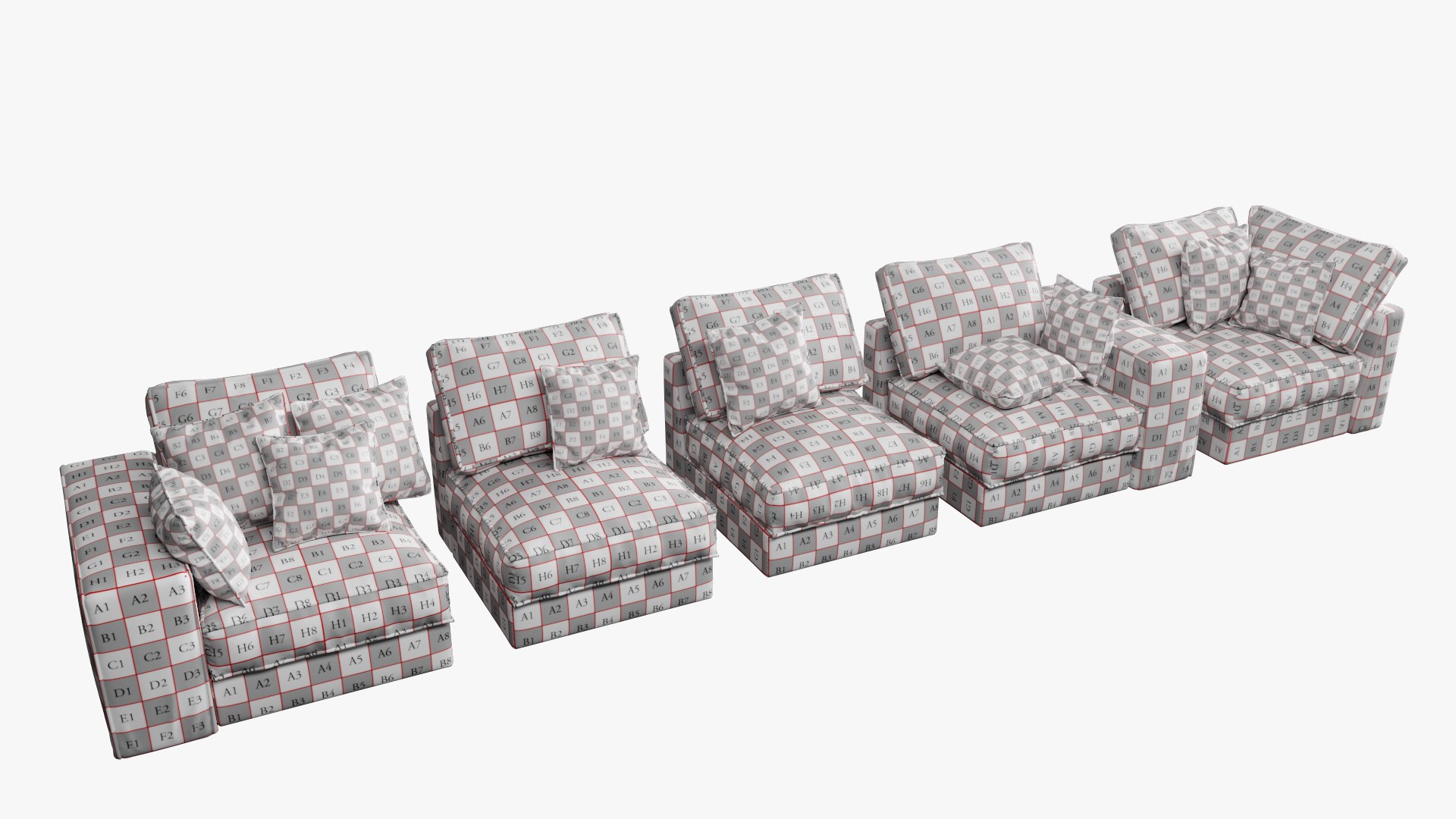 Fabric Sofa Set 01 By Piaw 3D Model - TurboSquid 2204011