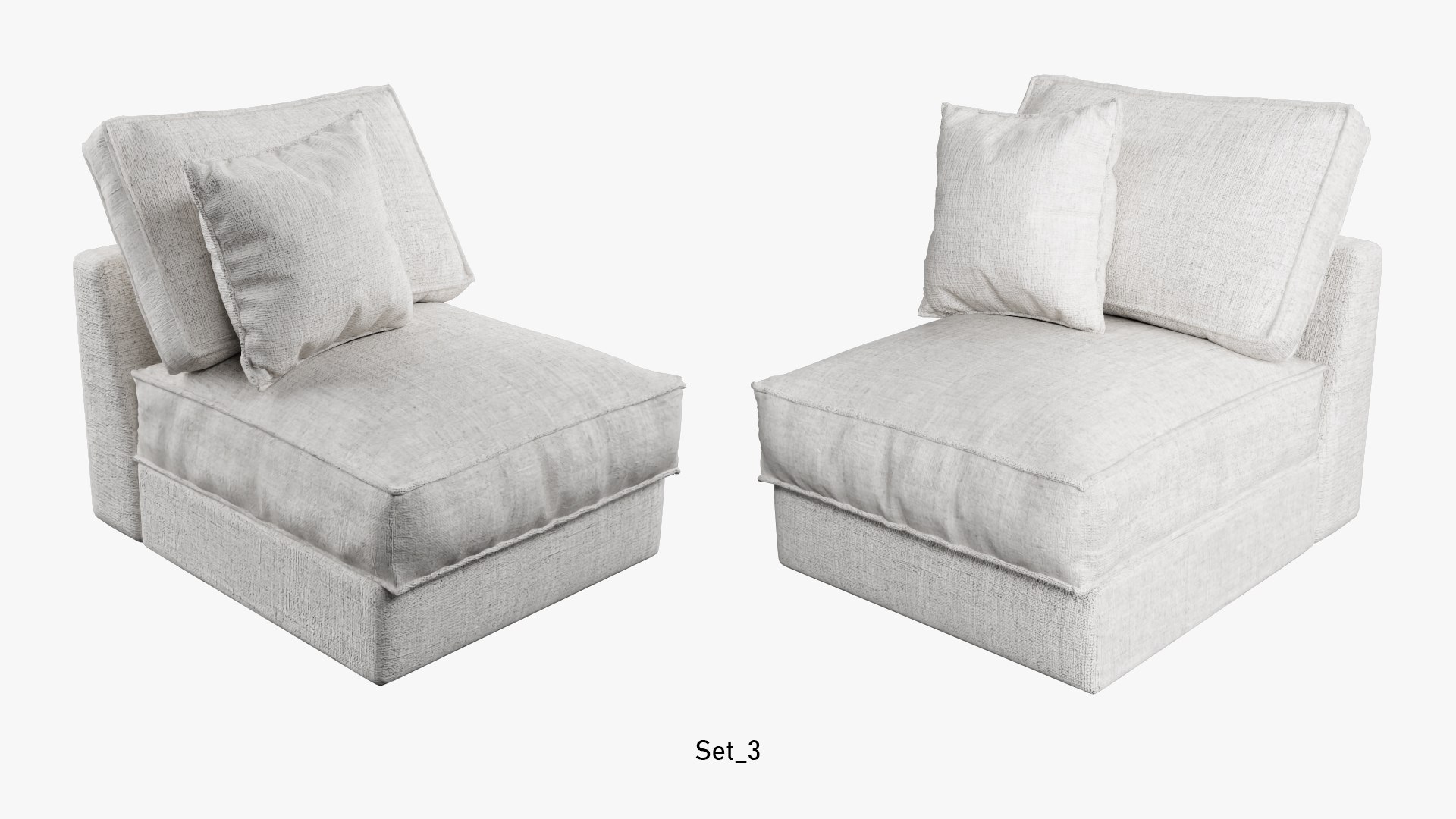Fabric Sofa Set 01 By Piaw 3D Model - TurboSquid 2204011