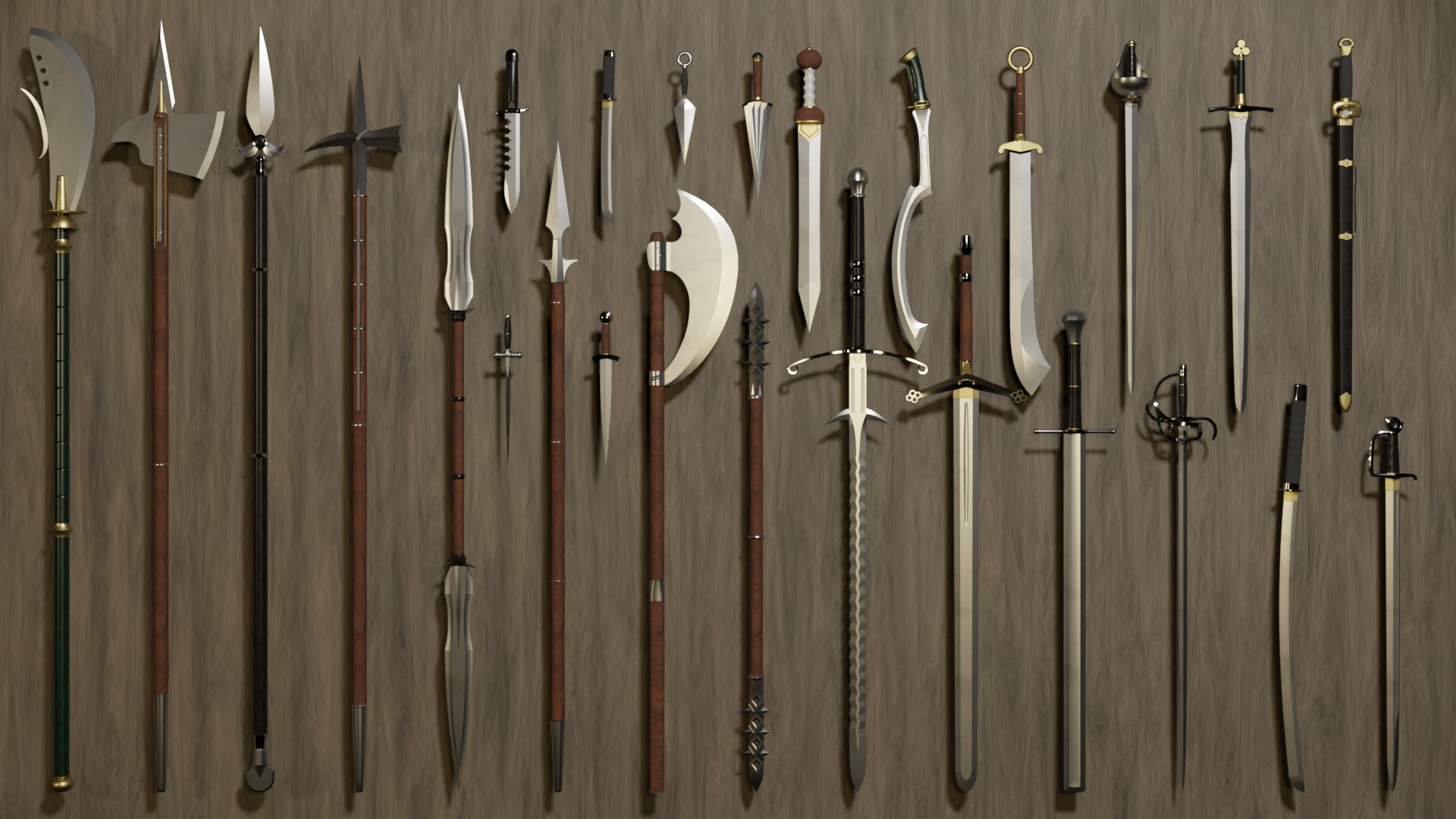 3D Model Melee Weapons - TurboSquid 2015988