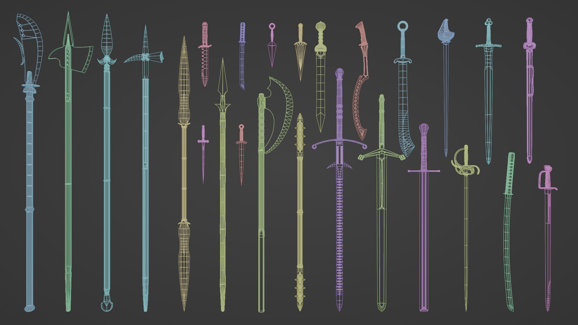 3D Model Melee Weapons - TurboSquid 2015988
