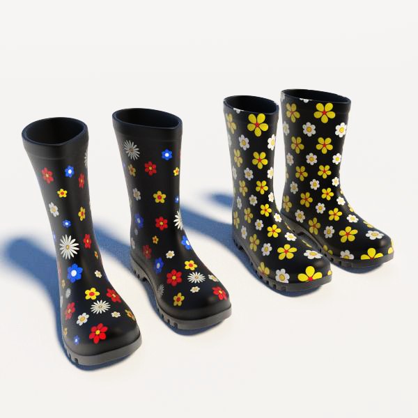 wellie flower flowery fbx