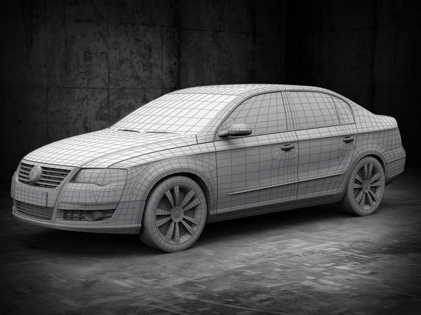 3d model volkswagen passat