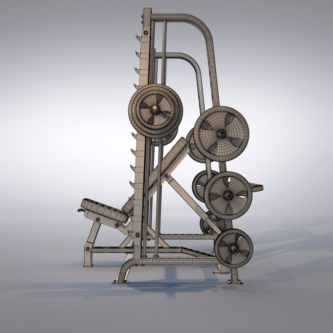 3d Model Bench Press Machine