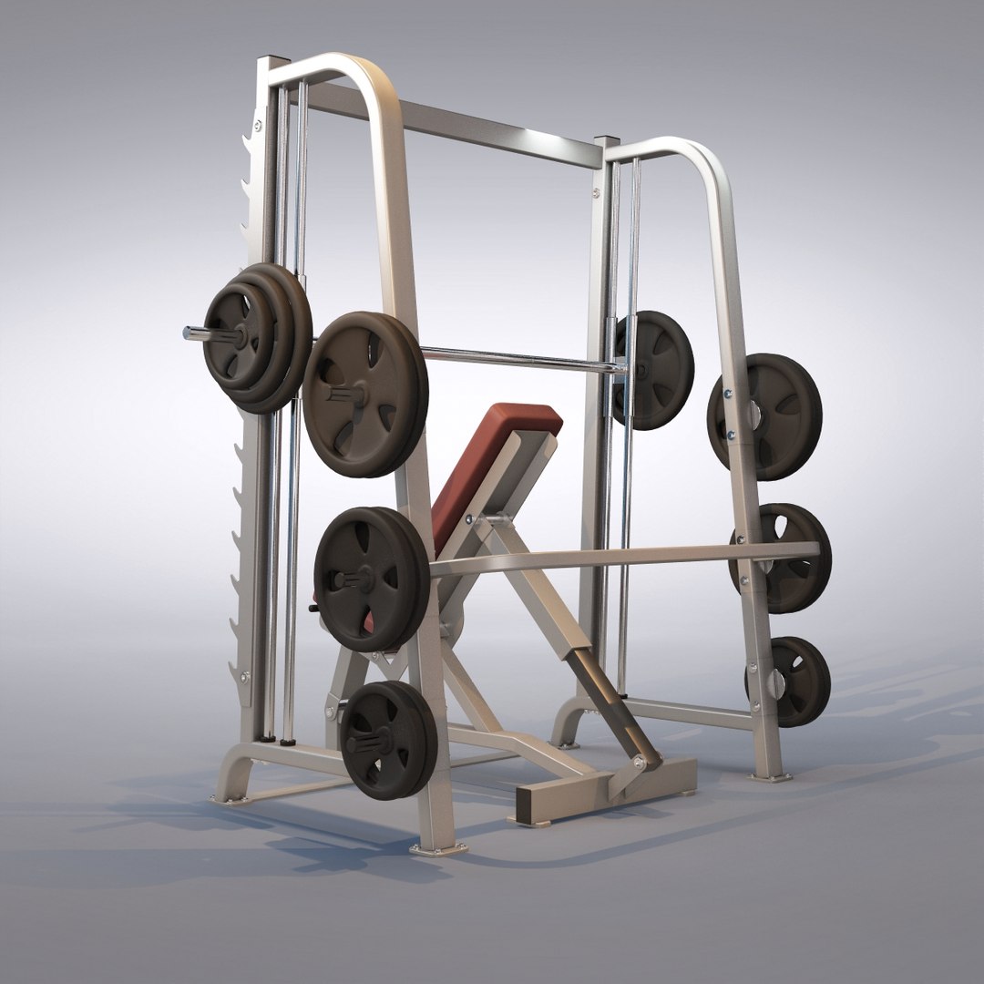 3d Model Bench Press Machine