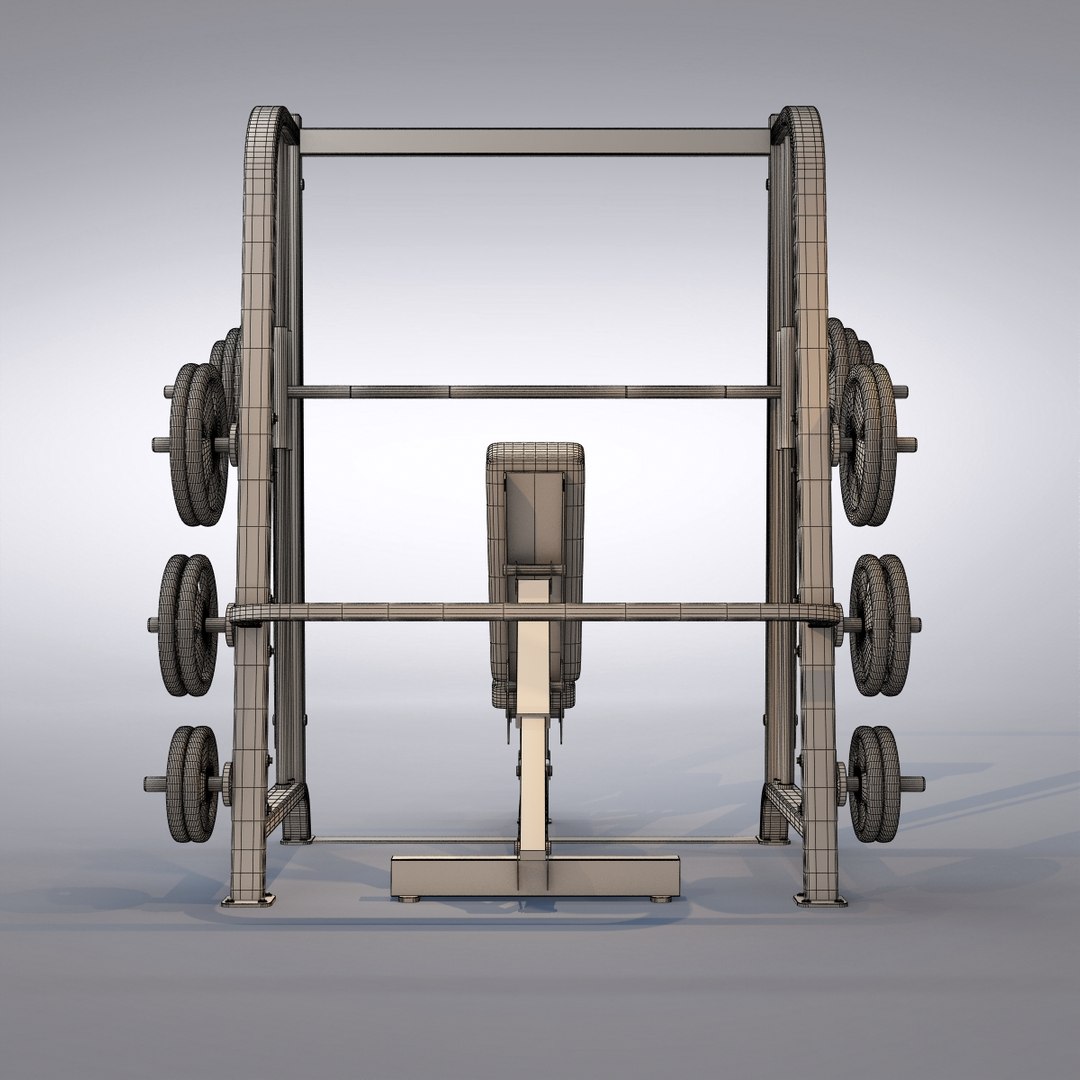 3d Model Bench Press Machine